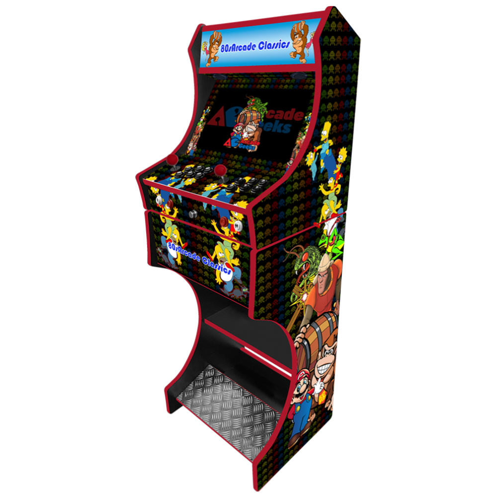 Arcade Geeks 2 Player Arcade Machine - 80s Arcade Classic Theme