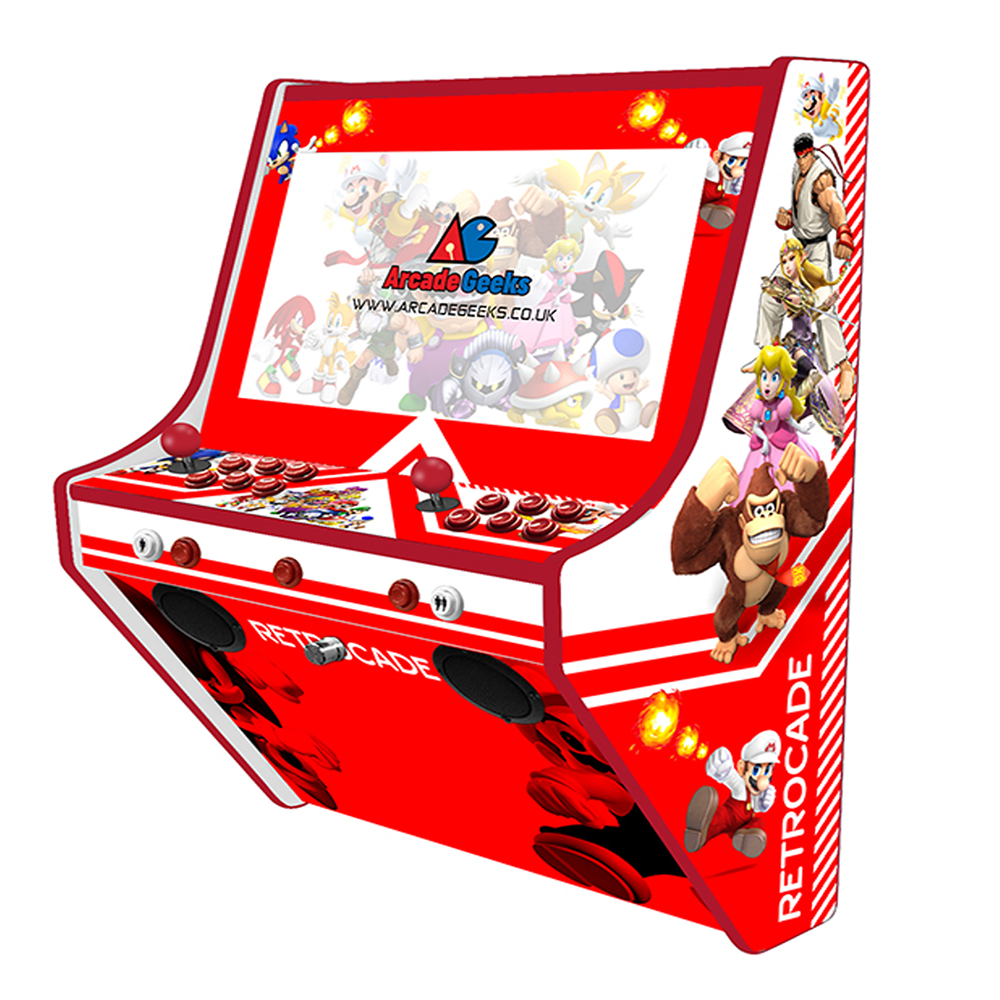 Arcade Geeks 2 Player Wall Mounted Arcade Machine - Retrocade Themed